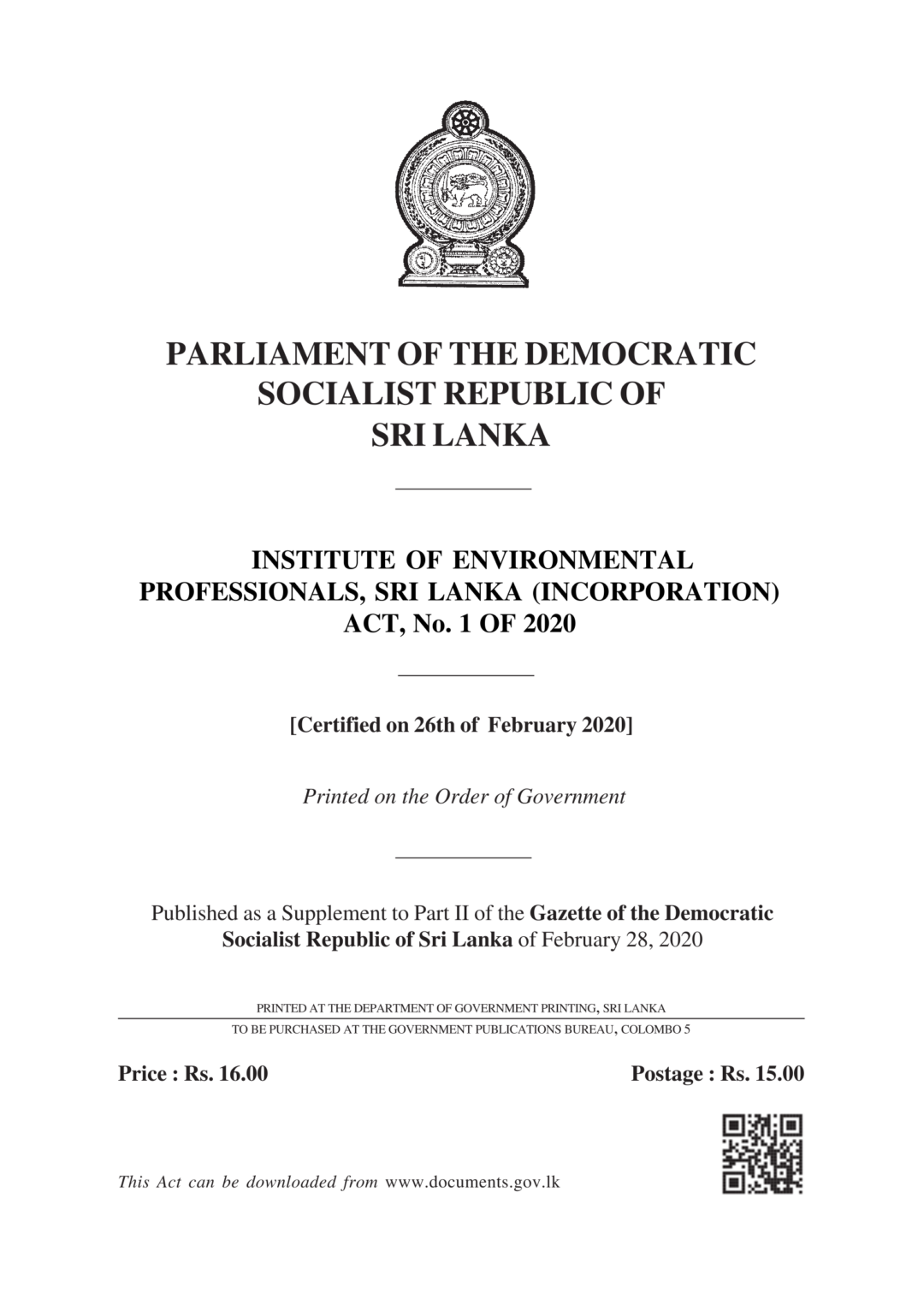 IEPSL Act | IEPSL